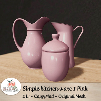 Second Life Marketplace - Bloom! Originals - Simple Kitchen ware 1 Pink ...