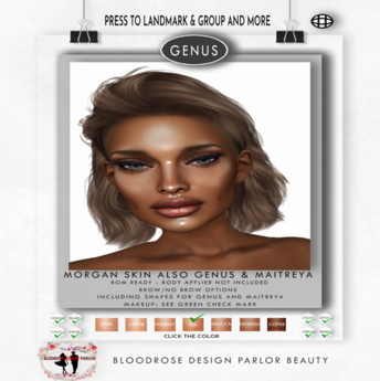 Second Life Marketplace - SKIN Morgan TEA V2 - GENUS - HDPRO - LeL ...