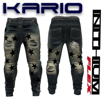 Second Life Marketplace - Raptor Denim Jeans V10 Stars (Kario Flex)