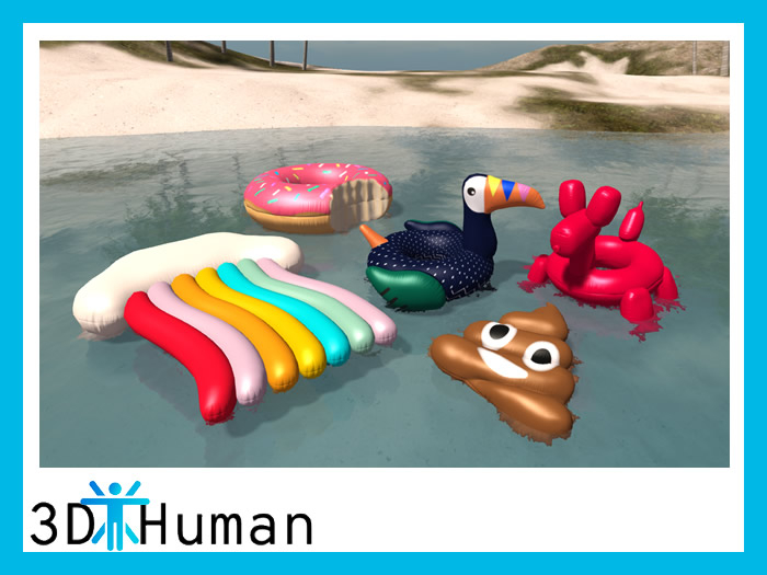 Second Life Marketplace - 3D Human - Cute Inflatable Pool Floats 2 Full ...