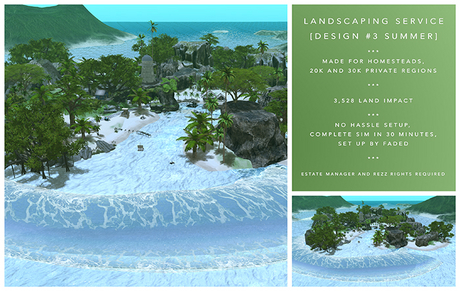 Second Life Marketplace - [F] Prefab Landscape 3 - Tropical Beach - SUMMER