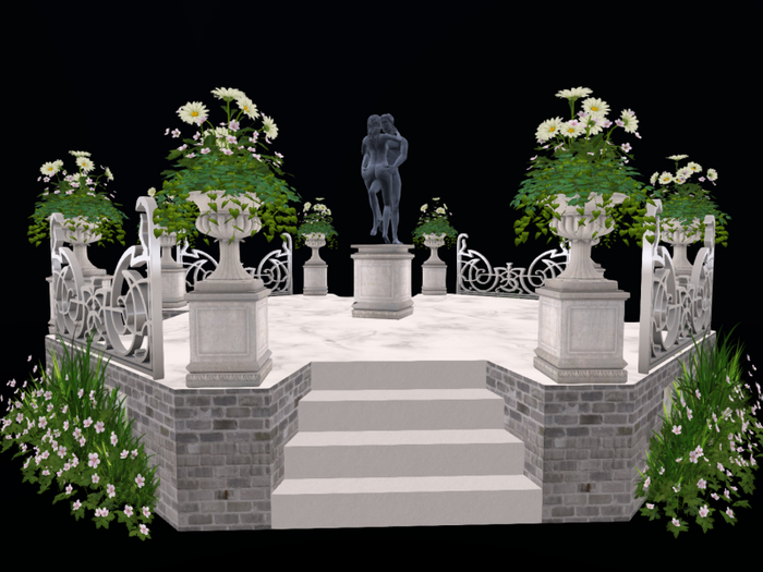 Second Life Marketplace - MC Small Lover's Courtyard White Stone