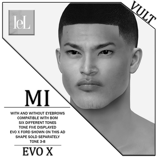 Second Life Marketplace - [VULT] MI EVO X SKIN BOM DEMO