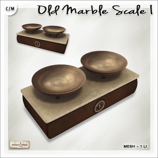 Second Life Marketplace - [V/W] Old Marble Scale I - Vintage weight ...