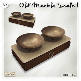 Second Life Marketplace - [V/W] Old Marble Scale I - Vintage weight ...