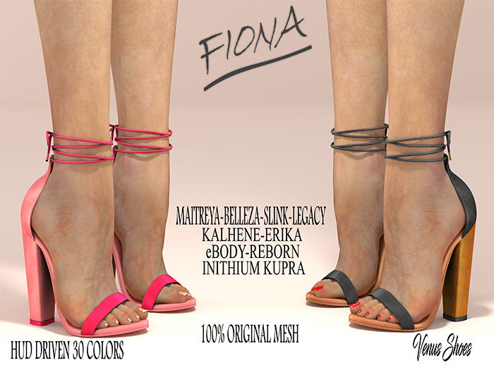 Second Life Marketplace - V.S FIONA SHOES 30 COLORS FATPACK