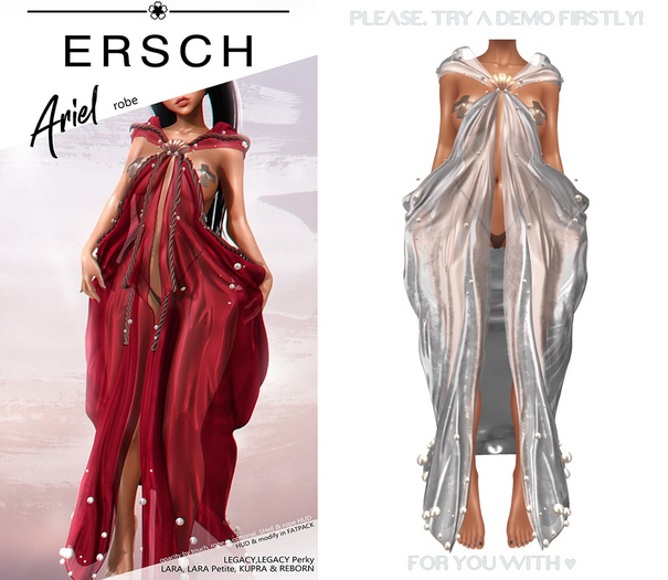 Second Life Marketplace - ERSCH - Ariel Robe -silver-