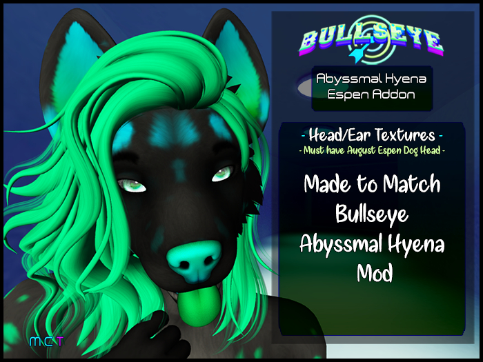 Second Life Marketplace - (B) Abyssmal Hyena Addon for Espen Dog Head