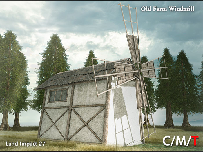 Second Life Marketplace - "Killer's" Old Farm Windmill (Animated)