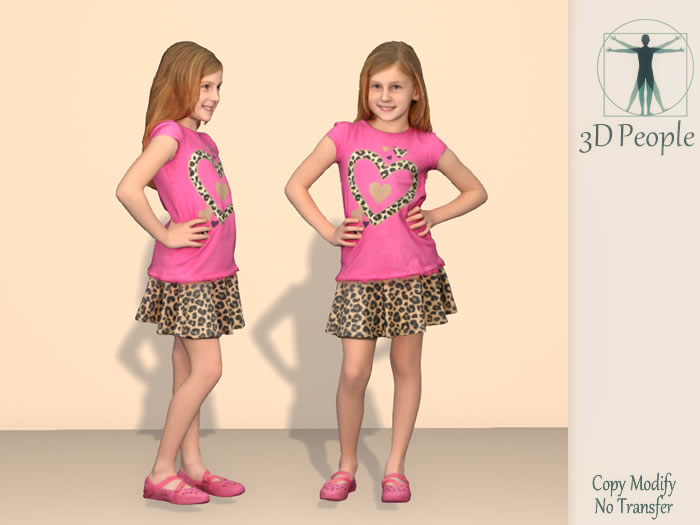 Second Life Marketplace - 3D People - Family - Pink Kid Girl (1 LI)