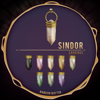 Second Life Marketplace - .random.Matter. - Sindor Earrings FATPACK