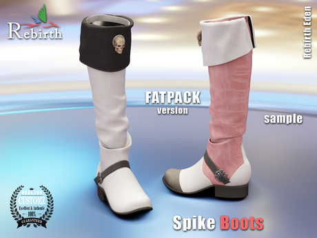 Second Life Marketplace - Spike Boots rigged for REBIRTH Eden body ...