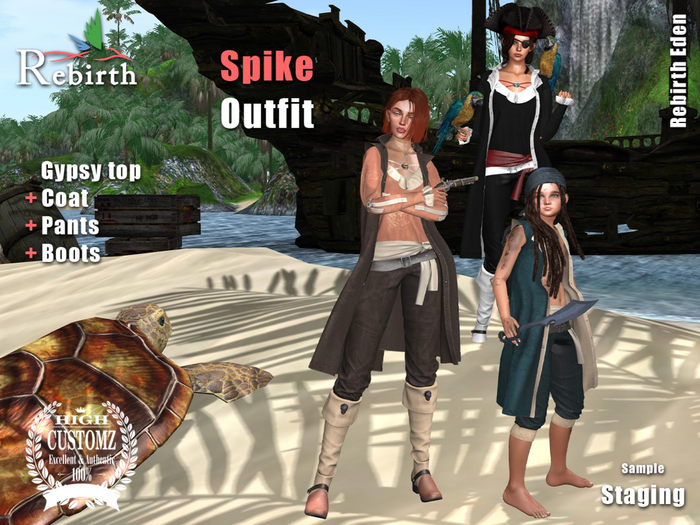 Second Life Marketplace - Spike outfit for REBIRTH Eden body - MEGA FATPACK