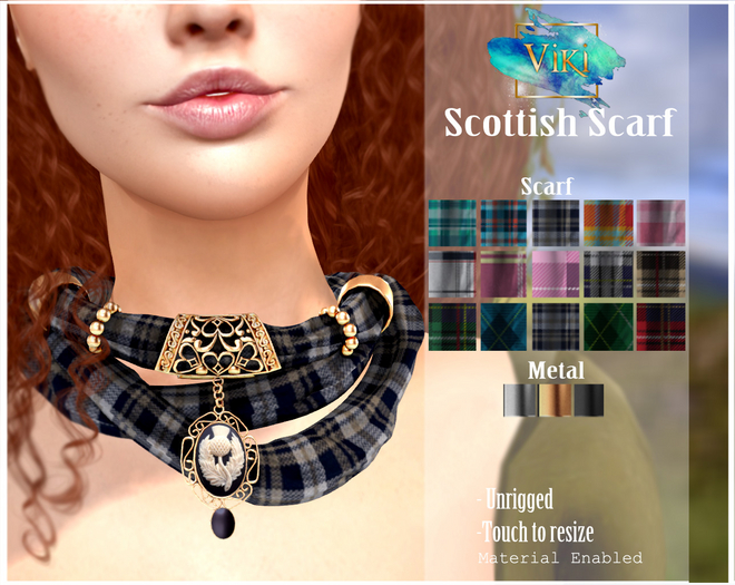 Second Life Marketplace - .Viki. Scottish Scarf
