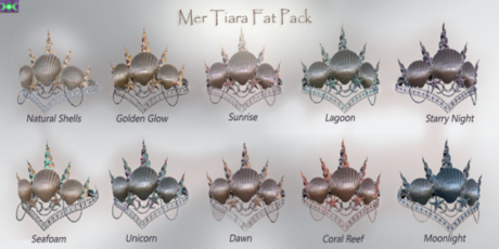 Second Life Marketplace - *SM* Mer Tiara - Fat Pack