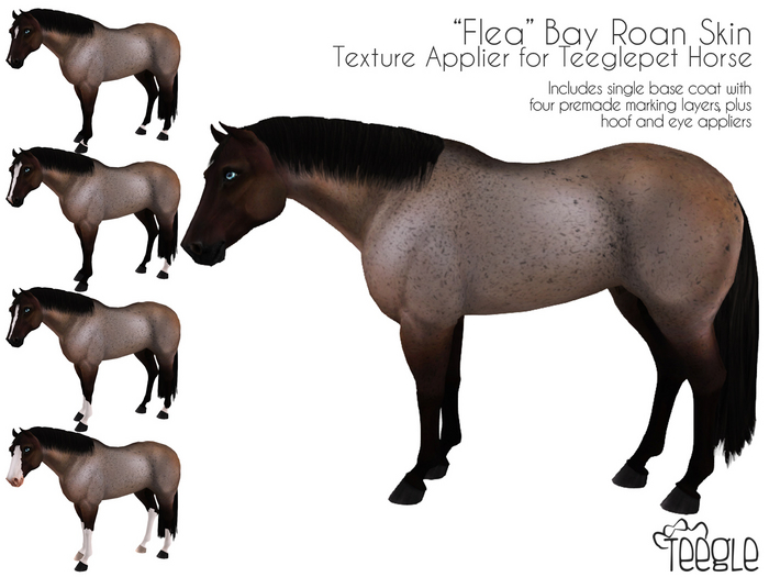 Second Life Marketplace - [Teegle] "Flea" Bay Roan Skin Applier for ...