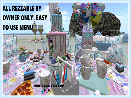 Second Life Marketplace - UNICORN PARTY TABLE & GIFT BAGS