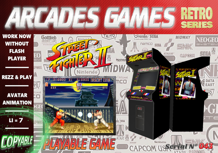 Second Life Marketplace - [043] = Street Fighter 2 = Retro Arcades ...