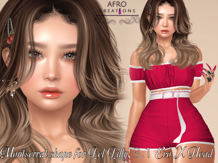 Second Life Marketplace - Montserrat Shape Lelutka Lilly 3.1 Evo x Head ...