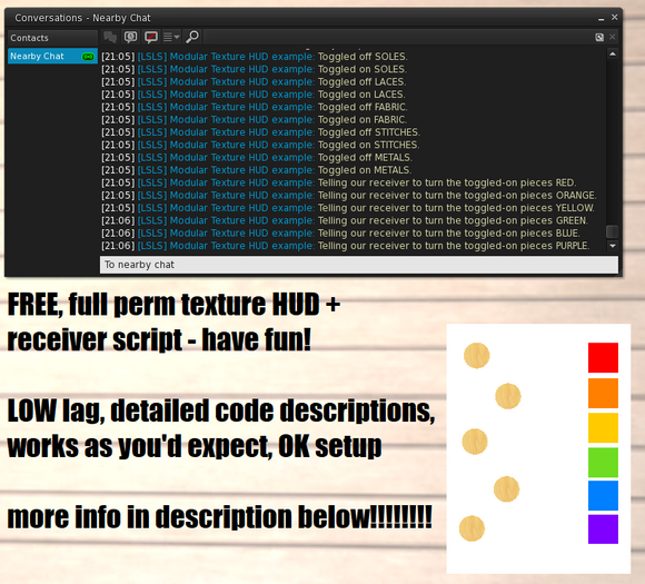 Second Life Marketplace - [LSLS] Freebie - Modular Texture HUD