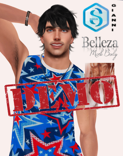 Second Life Marketplace - DEMO XK Americana Muscle Shirt (ADD ME)