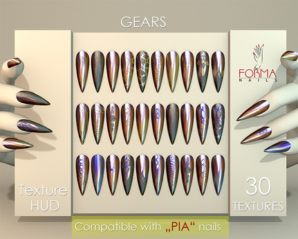 Second Life Marketplace - [FORMANAILS] NAILS -TEXTURE HUD - GEARS