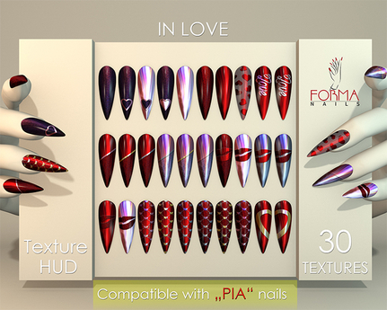 Second Life Marketplace - [FORMANAILS] NAILS -TEXTURE HUD - IN LOVE
