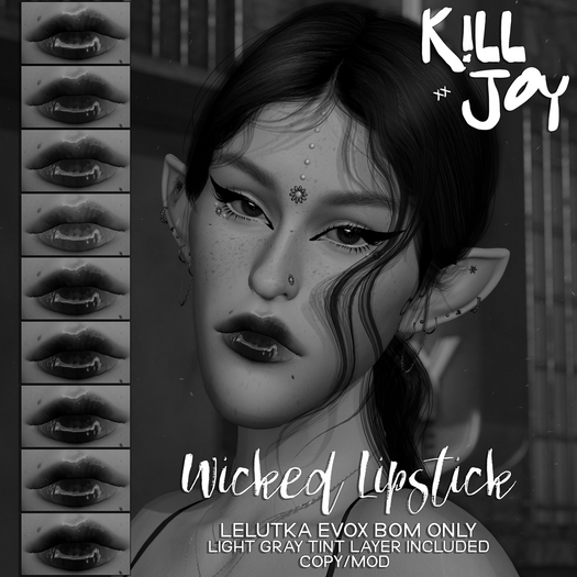 Second Life Marketplace Killjoy Wicked Lipstick Demo