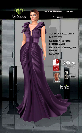 Second Life Marketplace - Res_Isabel long dress Purple