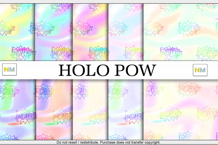 Second Life Marketplace - Holo Pow 10 Seamless Iridescent Kawaii ...
