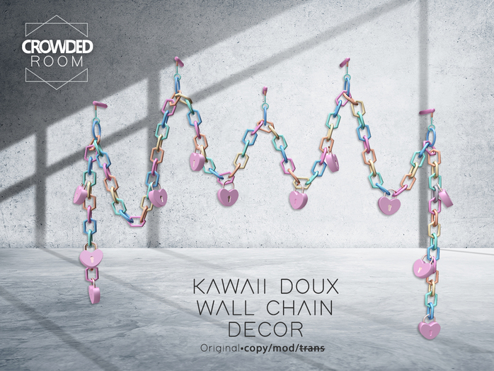 Second Life Marketplace - Crowded Room - Kawaii Doux Wall Chain Decor