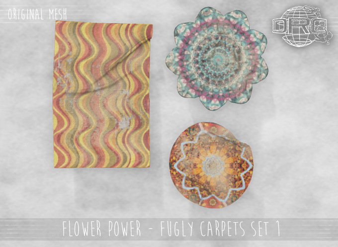 Second Life Marketplace - -DRD- Flower Power - Fugly carpets set 1