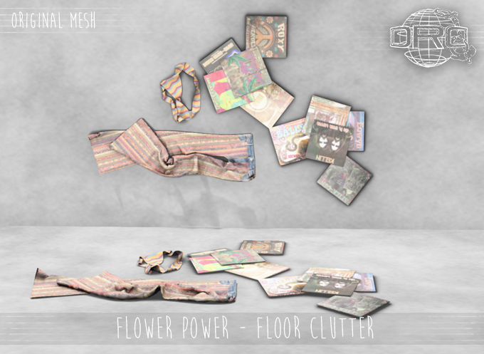 Second Life Marketplace - -DRD- Flower Power - Floor clutter