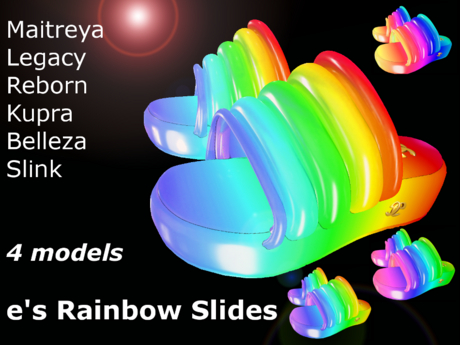 Second Life Marketplace - e's glossy RAINBOW Slides - 4 MODELS ♥♥ ...