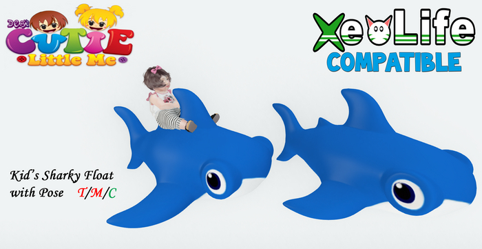 Second Life Marketplace - {CLM} KIDS SHARKY Float w Pose (XeoLife) (BOXED)
