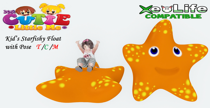 Second Life Marketplace - {CLM} KIDS STARFISHY FLOAT w Pose (Xeolife ...
