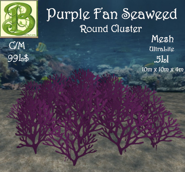 Second Life Marketplace - Purple Fan Seaweed 10M Round Cluster, .5LI