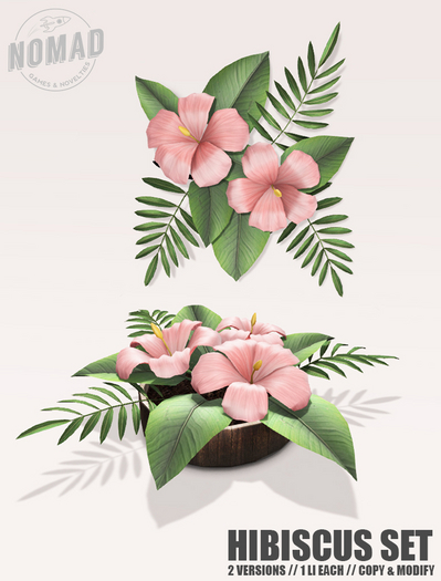 Second Life Marketplace - NOMAD // HIBISCUS SET // PINK