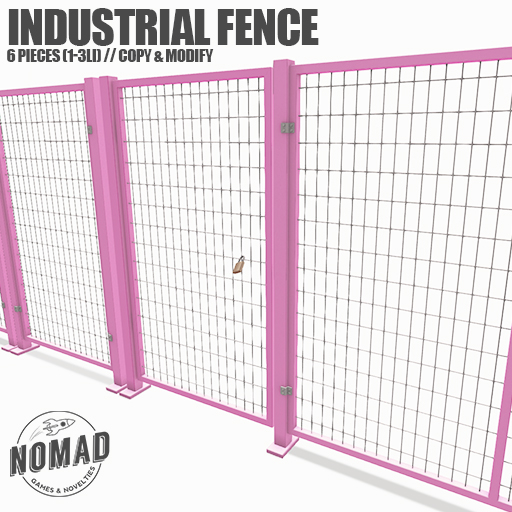 Second Life Marketplace - NOMAD // INDUSTRIAL FENCE // PINK