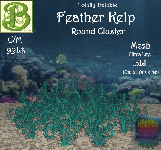 Second Life Marketplace - Totally Tintable Feather Kelp 10M Round ...