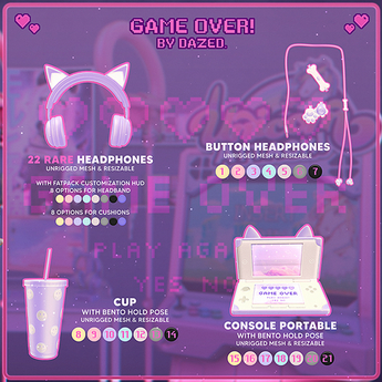 Second Life Marketplace - 17. Dazed. Game Over! Console Thistle