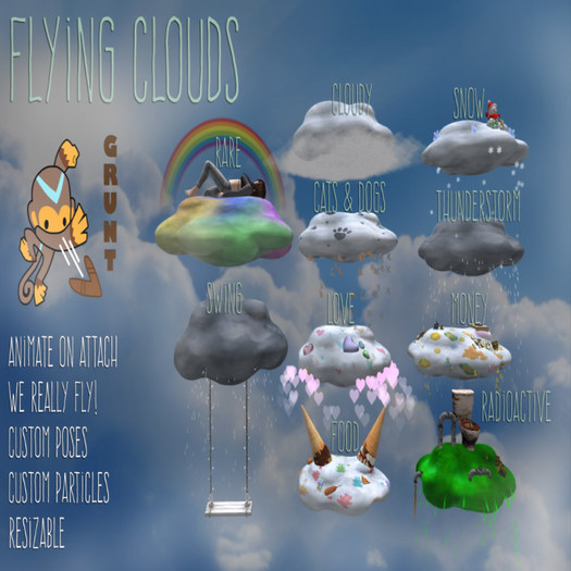 Second Life Marketplace - [Grunt] - Rainbow Cloud RARE