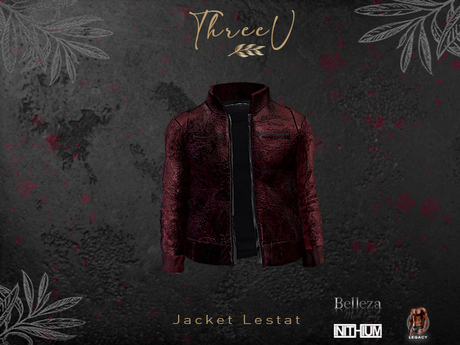 Second Life Marketplace - 3V - Lestat jacket dark red (ADD)