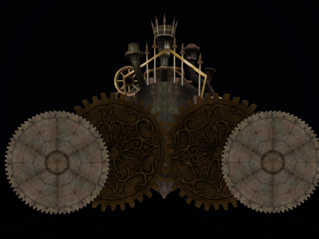 Second Life Marketplace - MC Steampunk Clock Wall Deco RESIZE