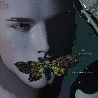 Second Life Marketplace - DON'T DUP -Sphinx Head of the Dead tattoo add