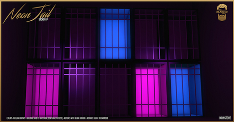 Second Life Marketplace - Neon Jail Backdrop - The Bearded Guy