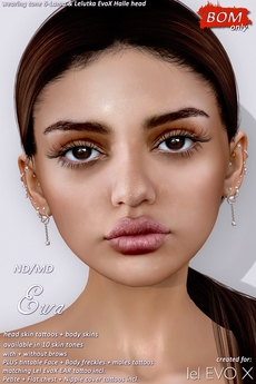 Second Life Marketplace - ND/MD EWA skins-BOM (Lelutka EvoX) FATPACK
