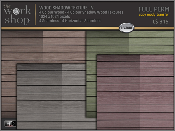 Second Life Marketplace - WOOD SHADOW TEXTURES - V
