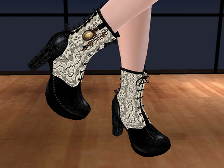Second Life Marketplace - PIXEL BOX - Steampunk boots "Mrs. Daisy Bray" box