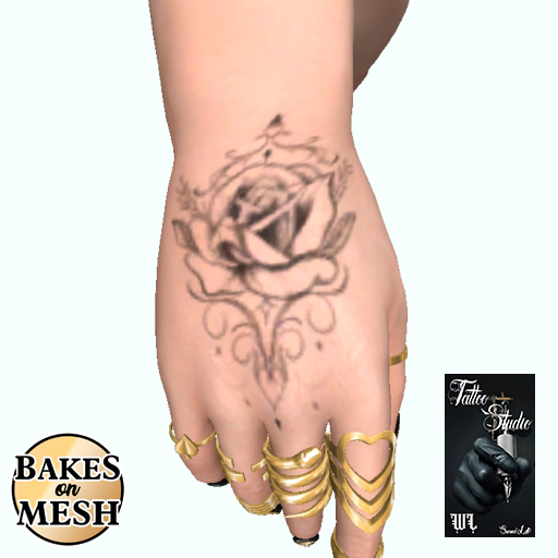 Second Life Marketplace - WL-Rose HAnd BOM TAttoo